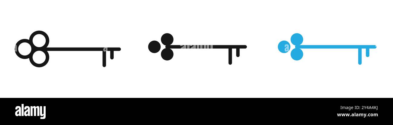 Key icon vector line logo mark or symbol set collection outline style ...