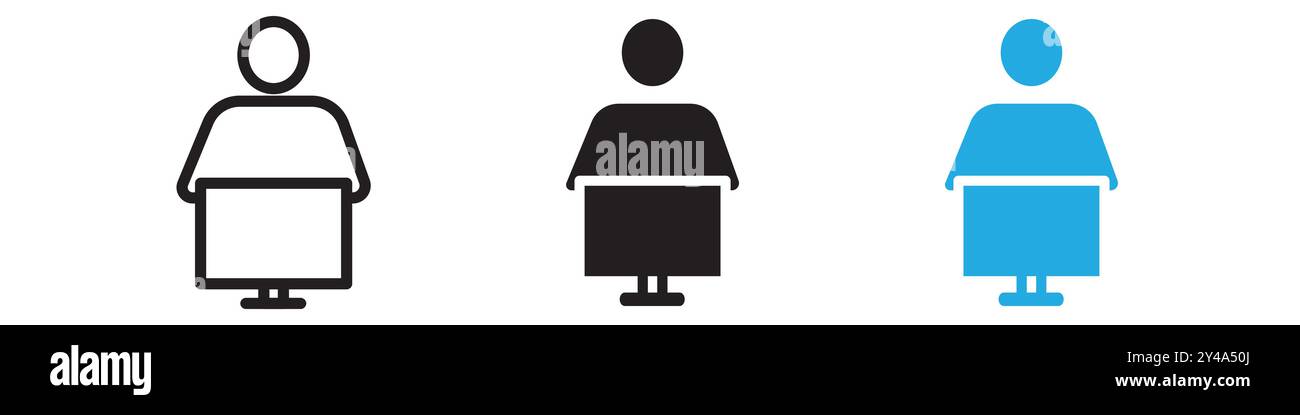 Programmer icon vector line logo mark or symbol set collection outline ...