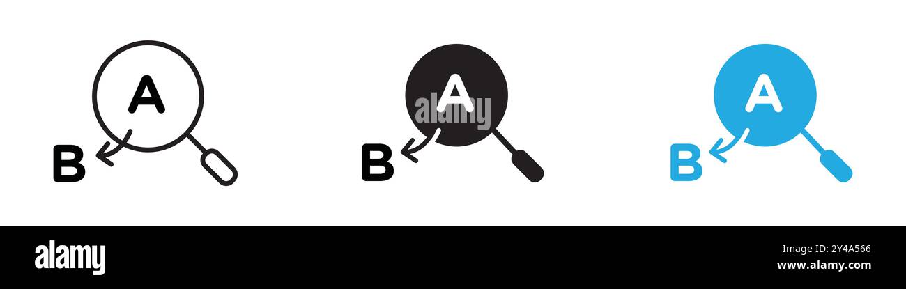 Replace icon vector line logo mark or symbol set collection outline ...