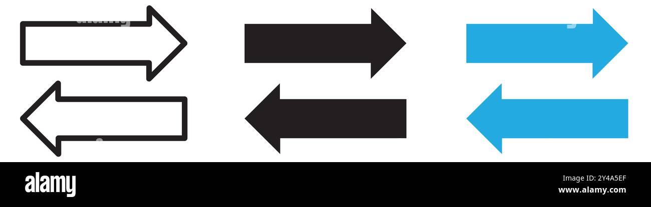 Transfer arrows icon vector line logo mark or symbol set collection ...