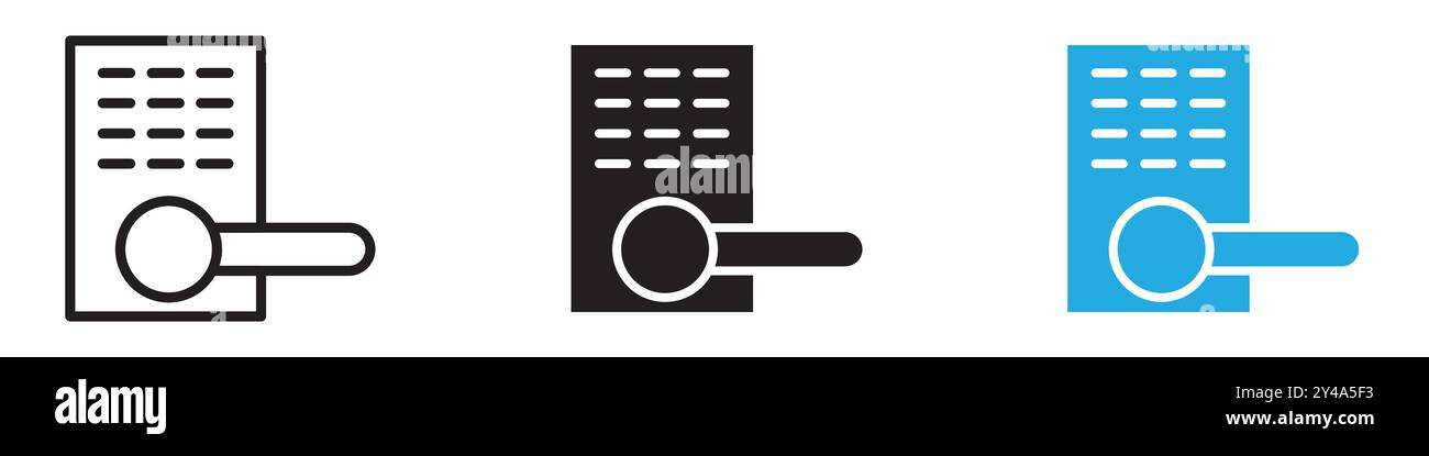 Smart lock icon vector line logo mark or symbol set collection outline ...