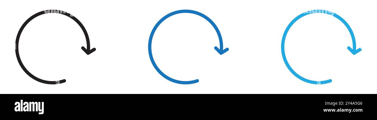 Reload button icon vector line logo mark or symbol set collection ...