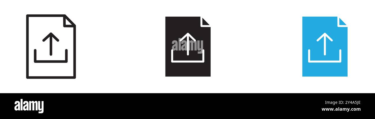 Upload Icon vector line logo mark or symbol set collection outline ...