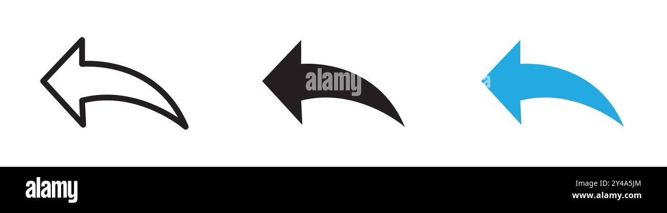 Undo icon vector line logo mark or symbol set collection outline style ...