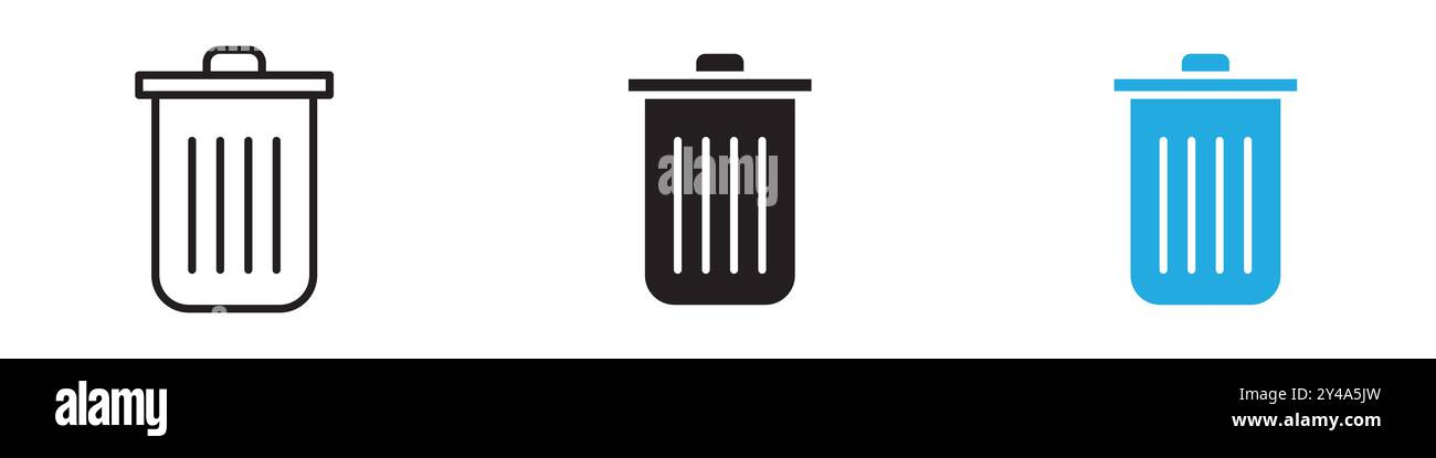 Trash Icon Vector Line Logo Mark Or Symbol Set Collection Outline Style Stock Vector Image And Art