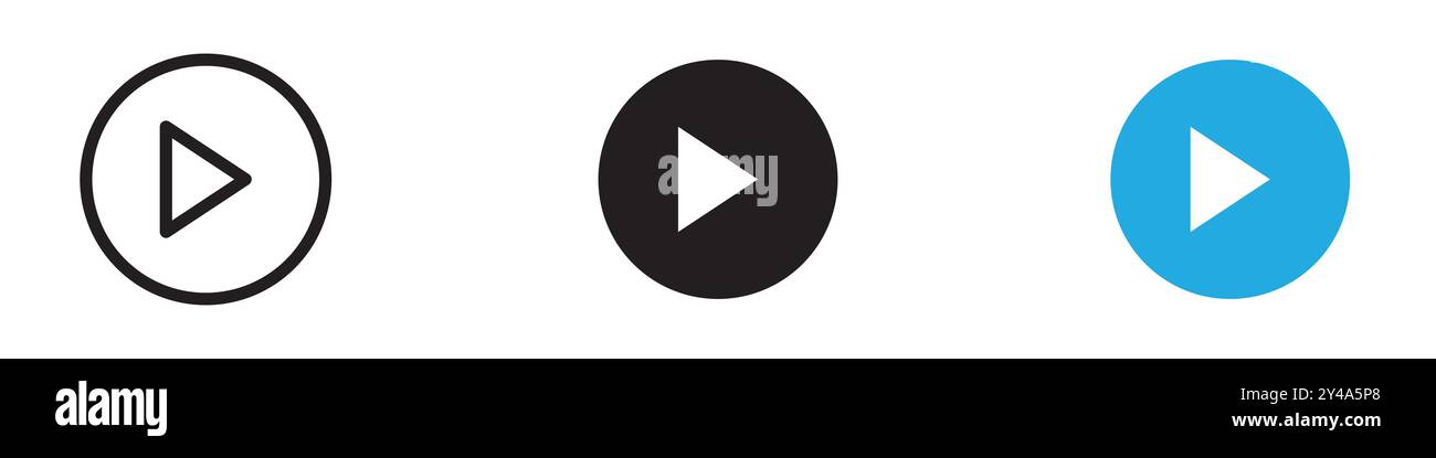 Video Icon vector line logo mark or symbol set collection outline style ...