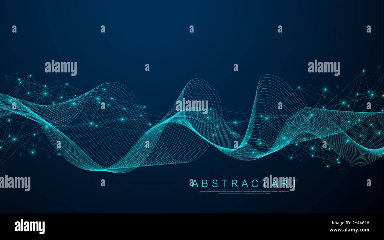 Global network connection concept. Big data visualization. Social ...