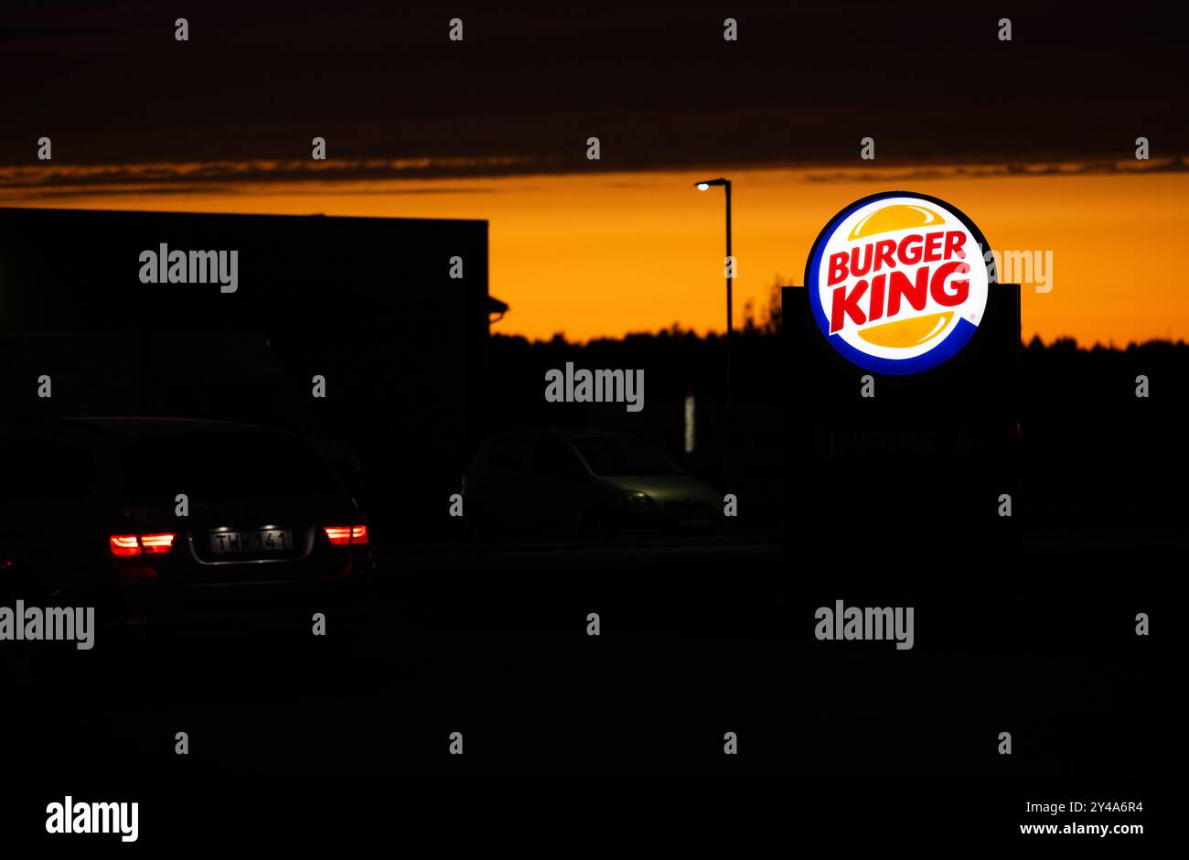 Signs and symbols, a Burger King restaurant. Burger King (BK) is an ...