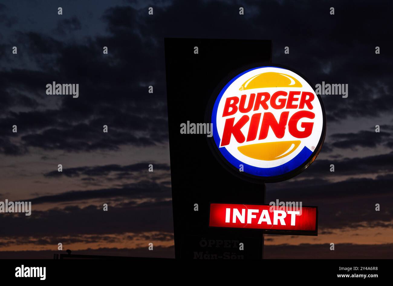 Signs and symbols, a Burger King restaurant. Burger King (BK) is an ...