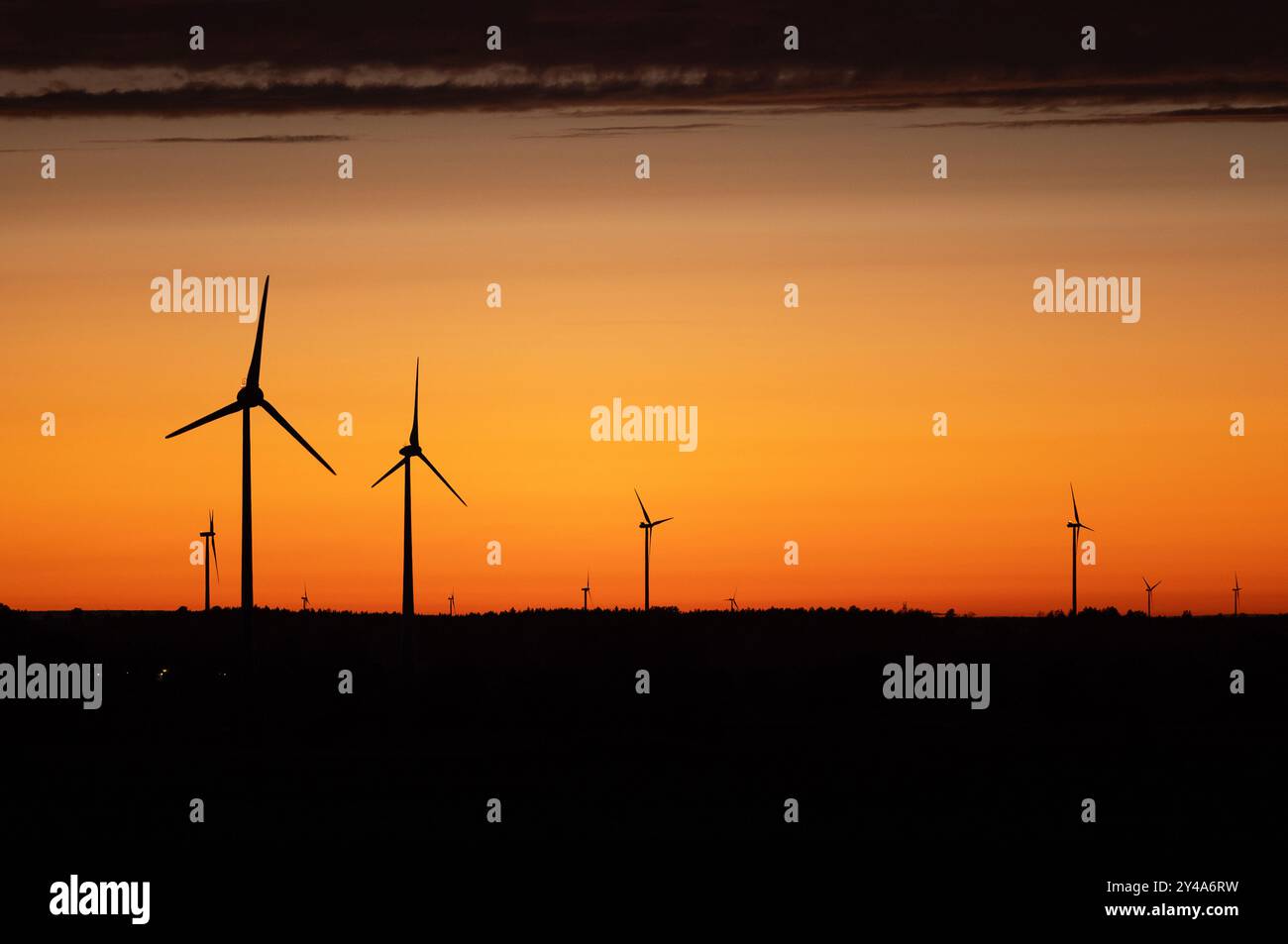Seasonal weather, wind turbines Stock Photo - Alamy