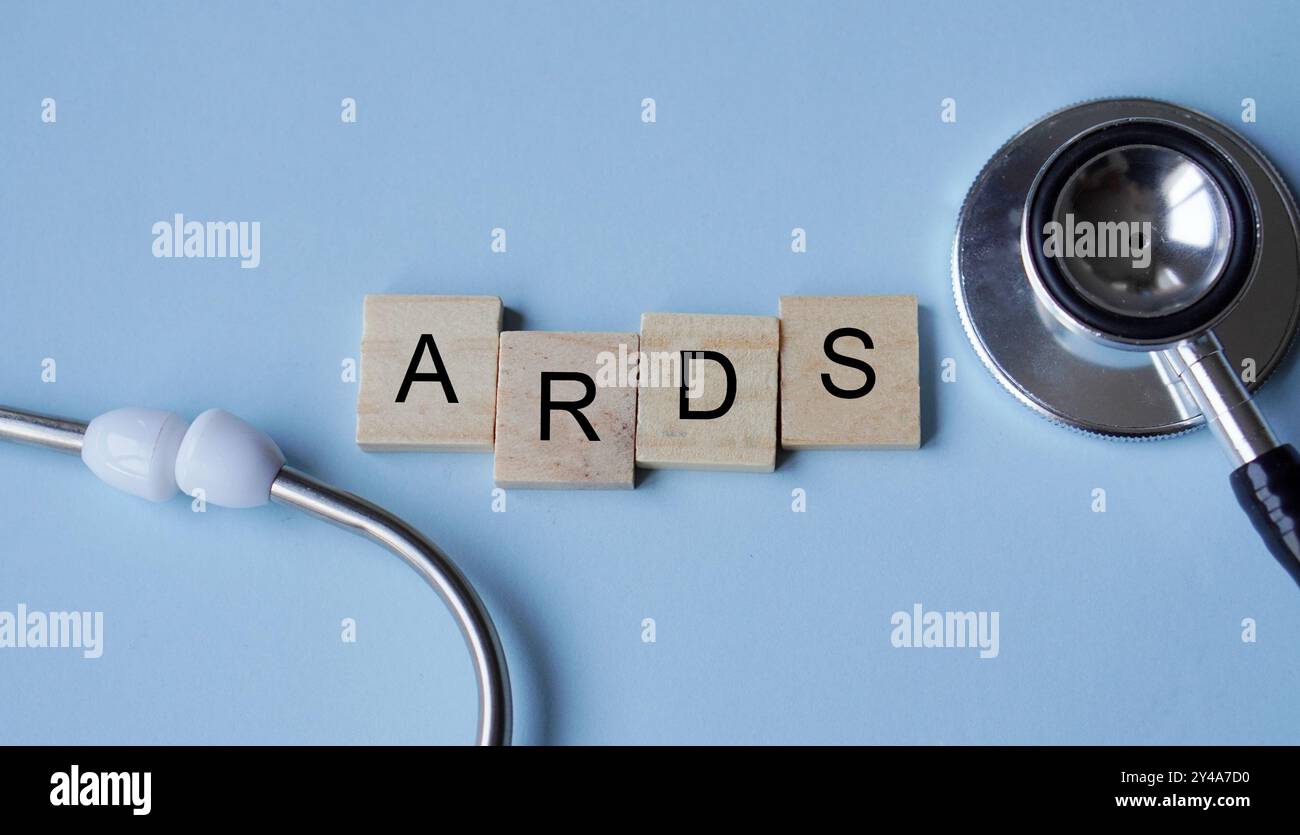 ARDS, Acute respiratory distress syndrome, wooden letters with ...