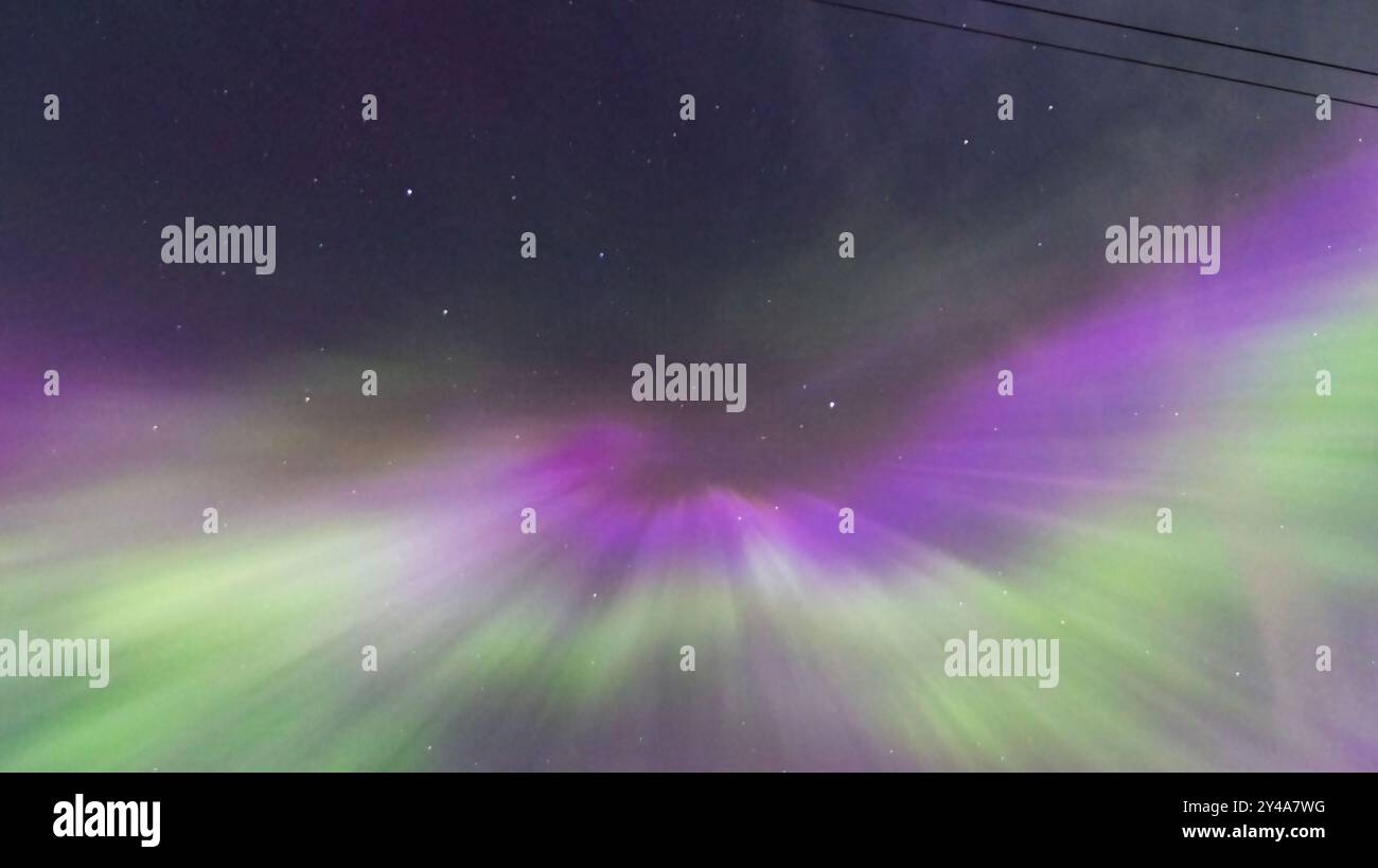 Edmonton, Canada. 16th Sep, 2024. The Aurora Borealis lit up the skies ...