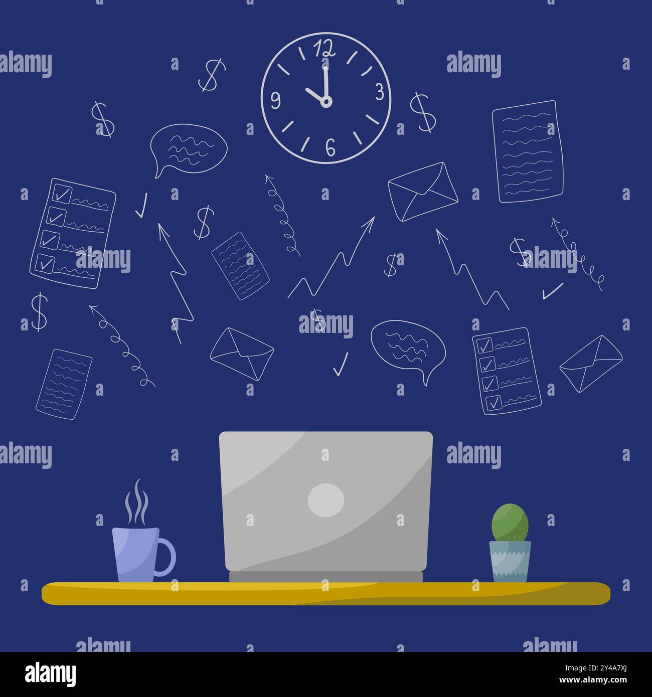 Time management cartoon hi-res stock photography and images - Alamy