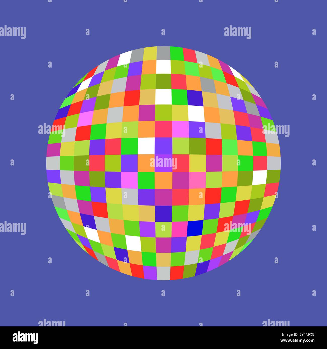 Abstract ball of multicolored squares, vector illustration Stock Vector ...