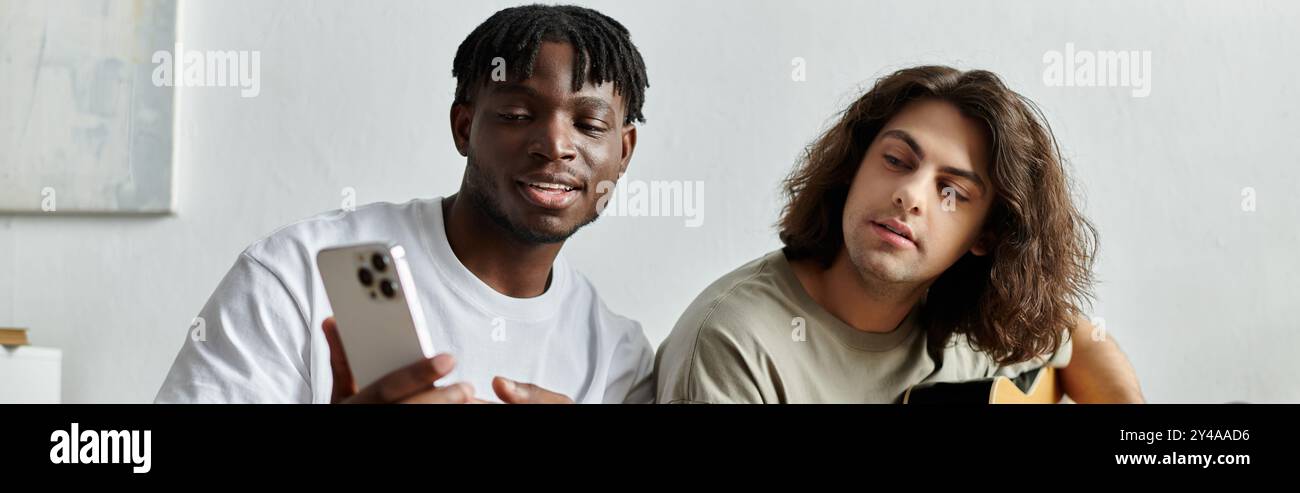 A couple shares a heartfelt moment while discussing music and enjoying ...