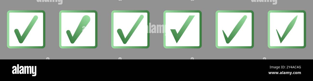A set of green checkmarks, for use in graphic design Stock Vector Image ...