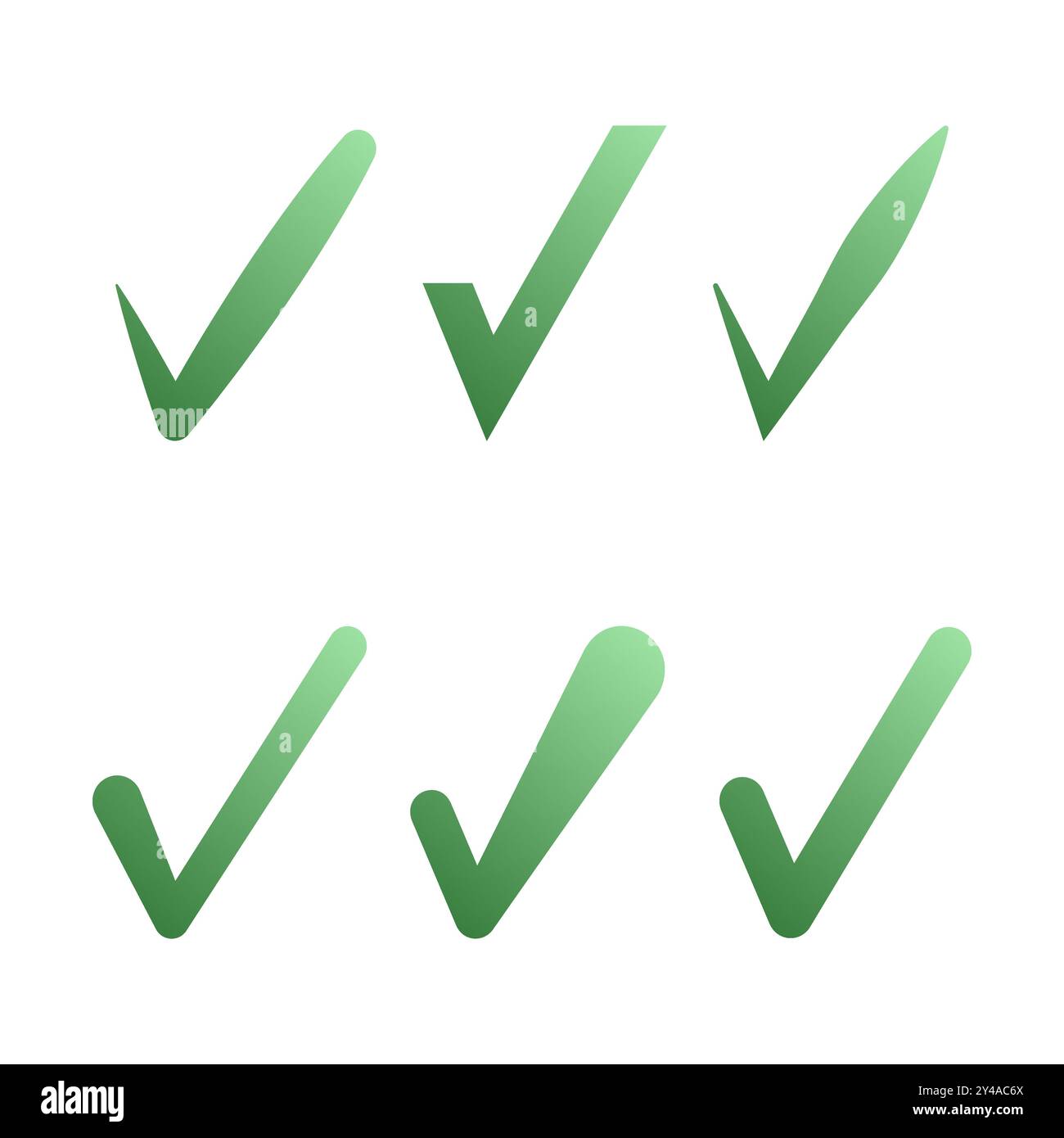A set of green checkmarks, for use in graphic design Stock Vector Image ...