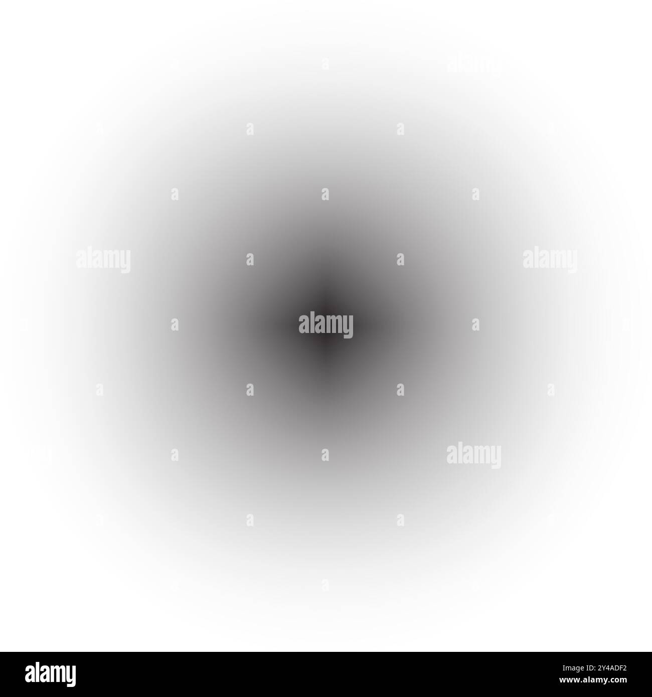 Blurred radial gradient. Black to white circular fade. Soft, abstract ...