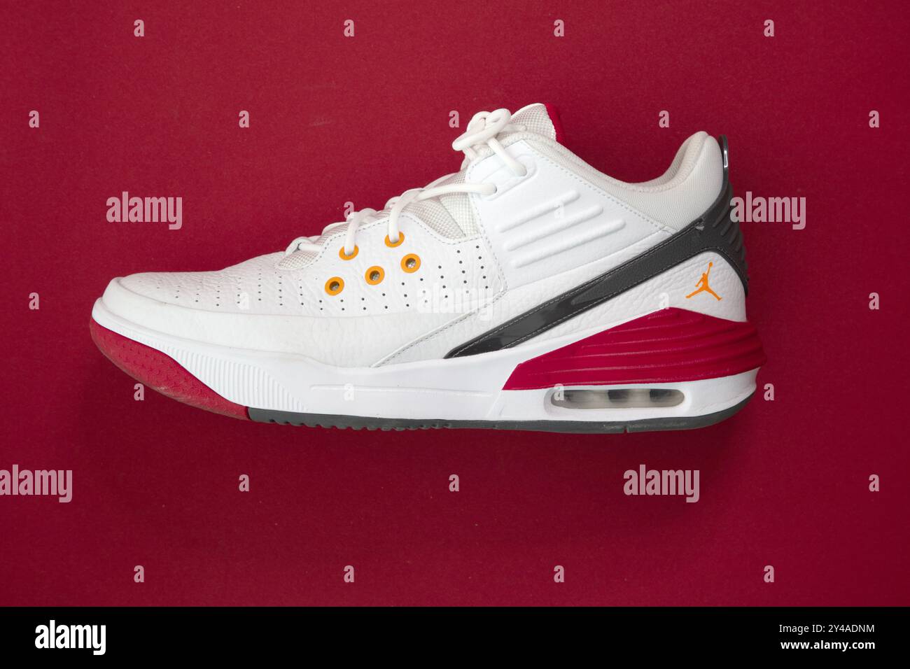 a beautiful shot of the Nike Air Jordan Aura 5 Basketball shoe, on a ...