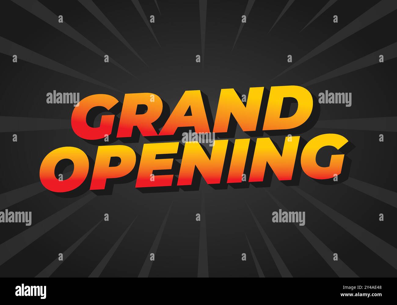 Grand opening. Text effect design in modern colors with 3D style Stock ...