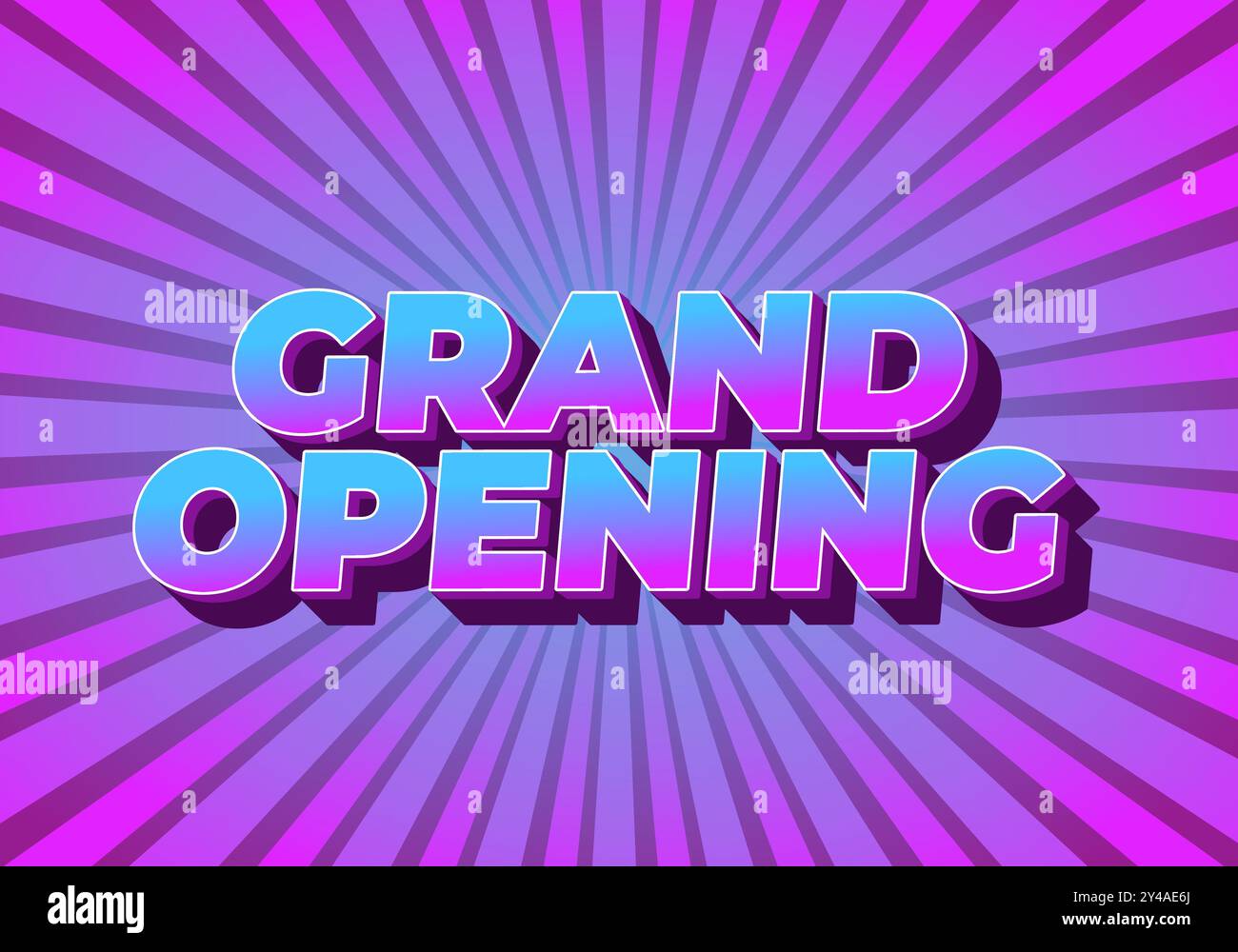 Grand opening. Text effect design in modern colors with 3D style Stock ...