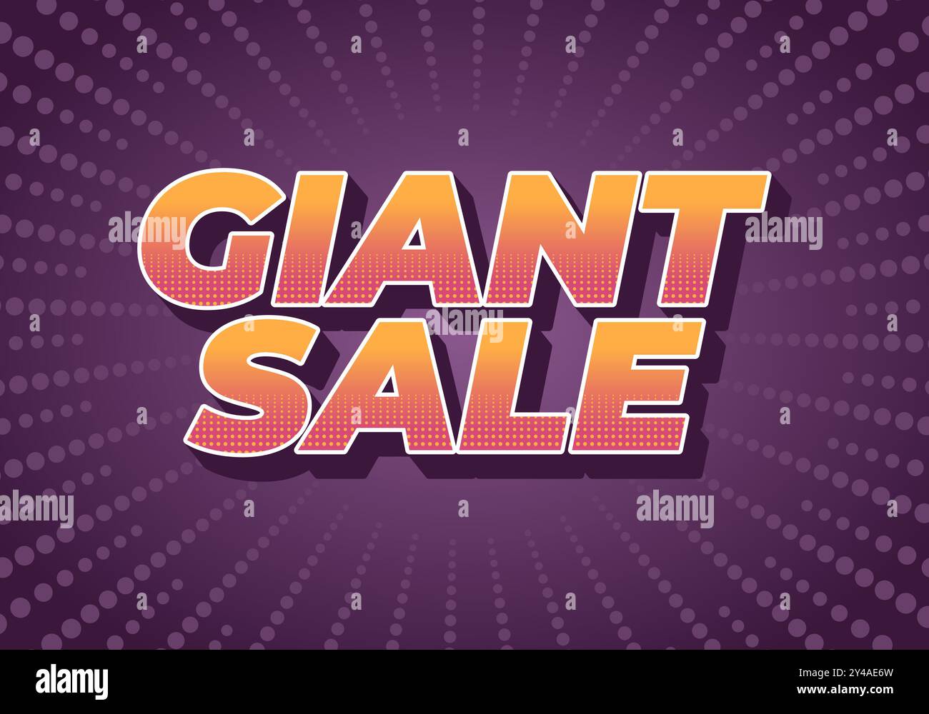 Giant sale. Text effect design in 3D style with modern colors Stock ...