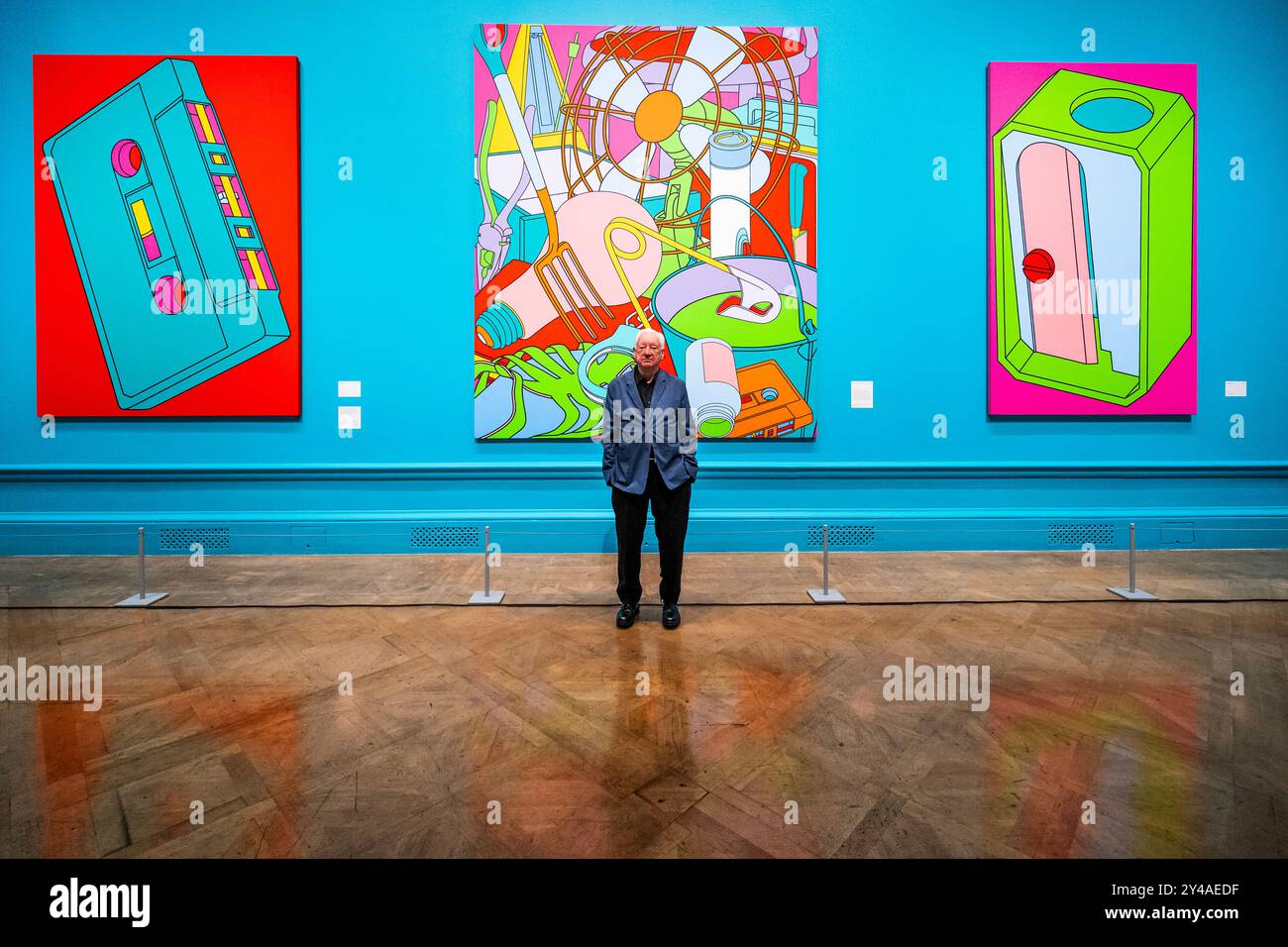 London, UK. 17th Sep, 2024. Artist Michael Craig-Martin (pictured with ...