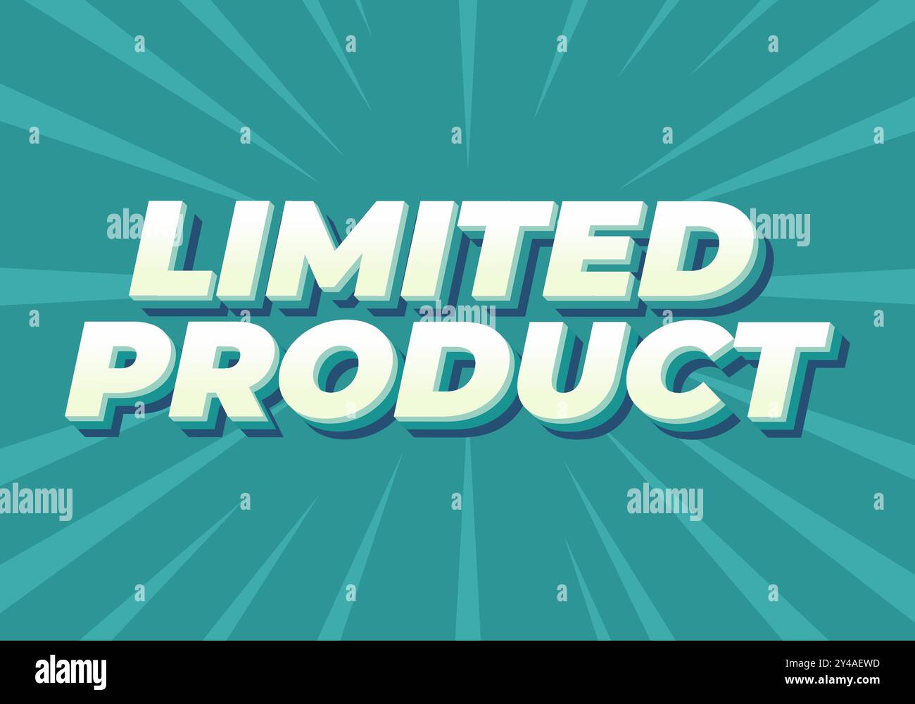 Limited product. Text effect design in 3D style in modern colors Stock ...