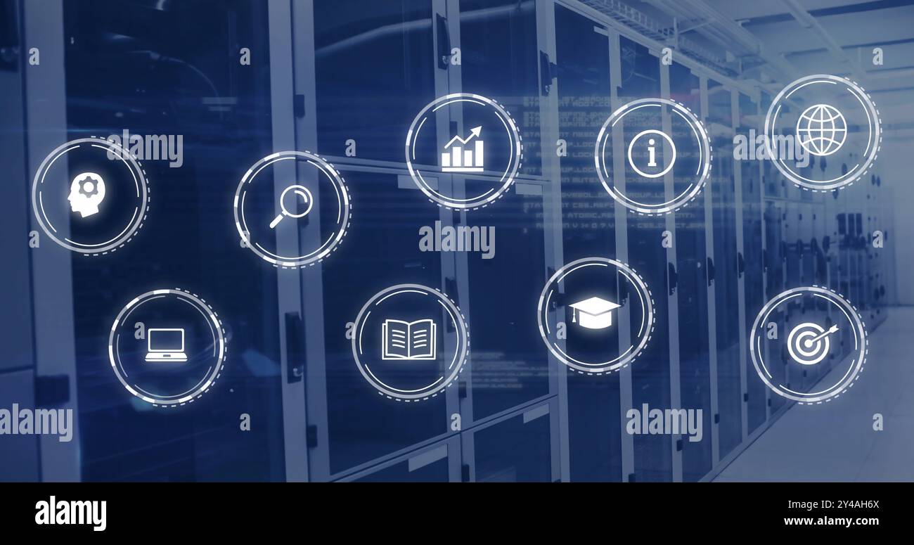 Network digital icons cyber security hi-res stock photography and ...