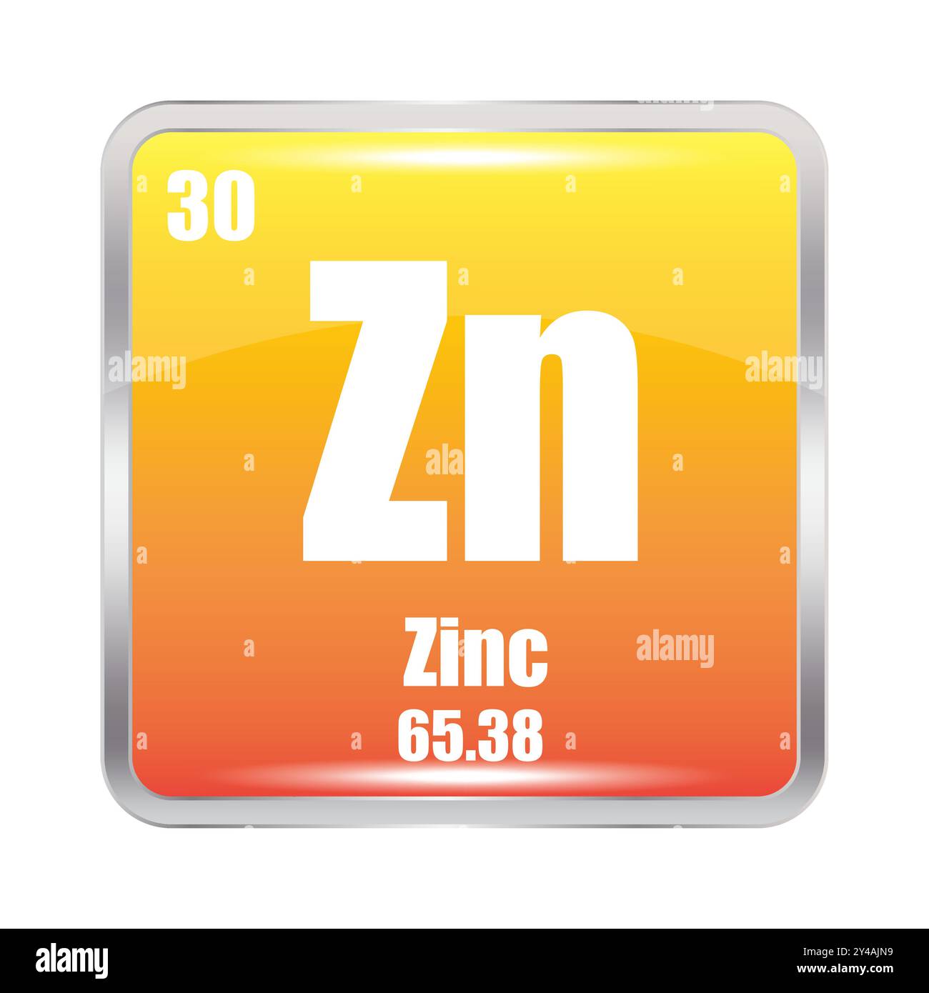 Zinc Atomic Number Zinc Chemical Element Chemical Symbol Atomic Stock