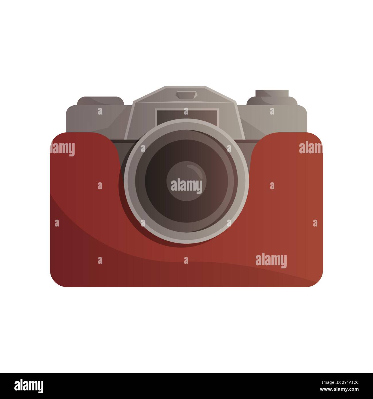 Vintage SLR camera in case, old equipment from pawnshop vector ...