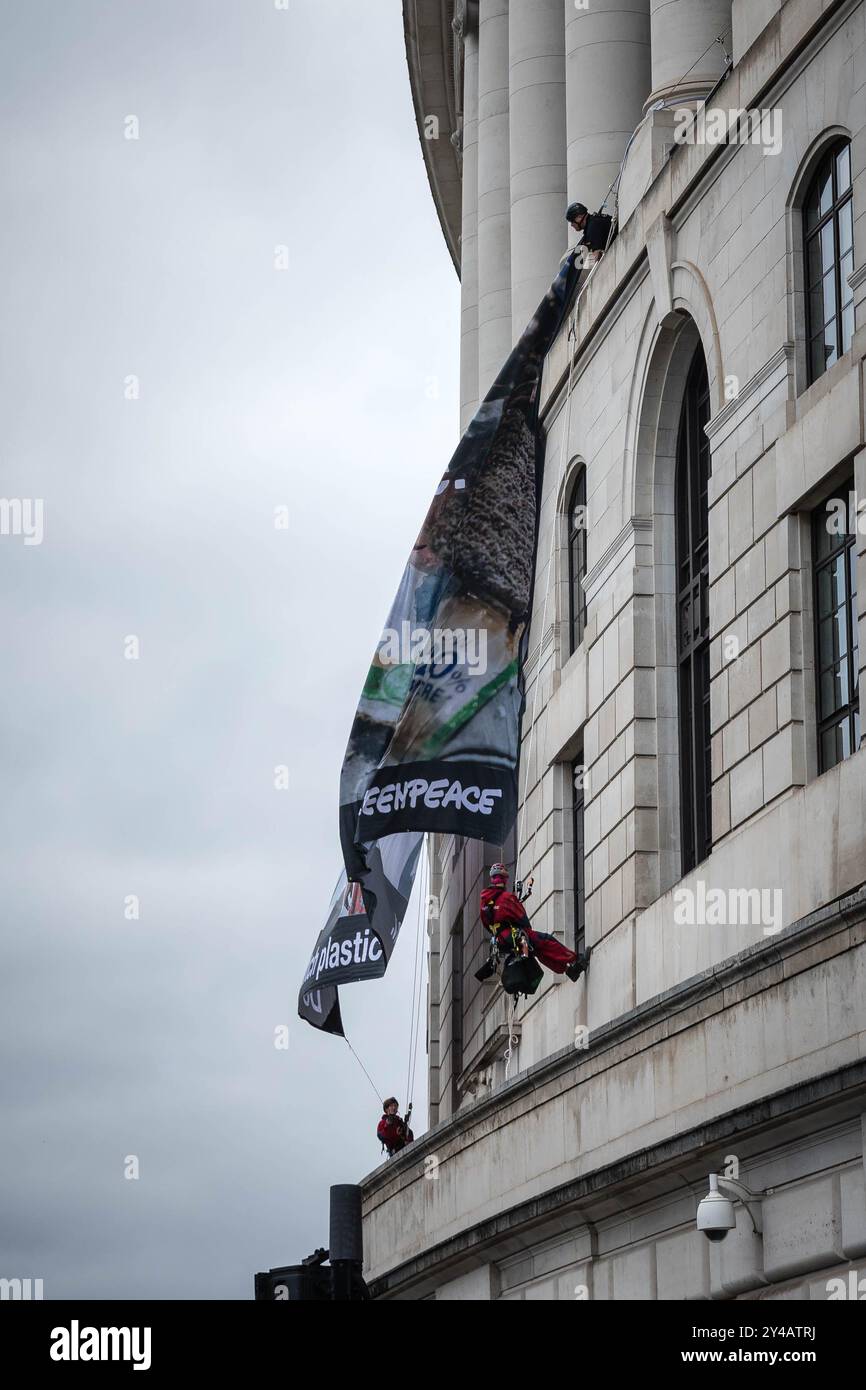 Greenpeace protest at Unilever HQ in London over plastic waste ...