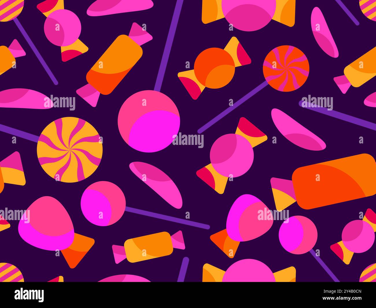 Seamless pattern with Halloween candies. Halloween candies and ...