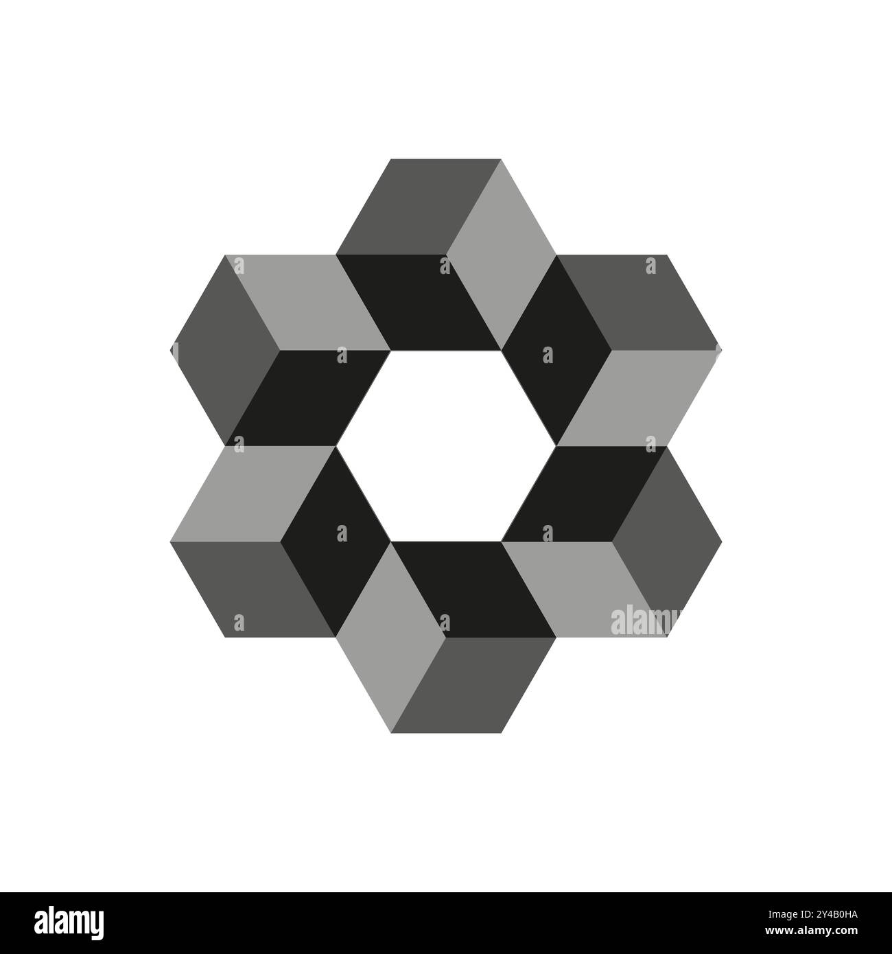 Geometric hexagon pattern. Abstract 3D hexagonal design. Modern vector ...