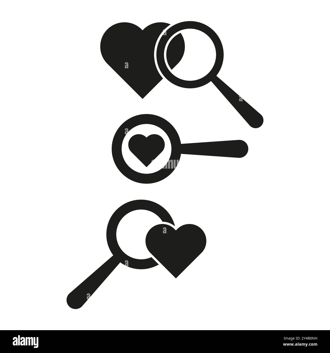Magnifying glass searcher icon hi-res stock photography and images - Alamy