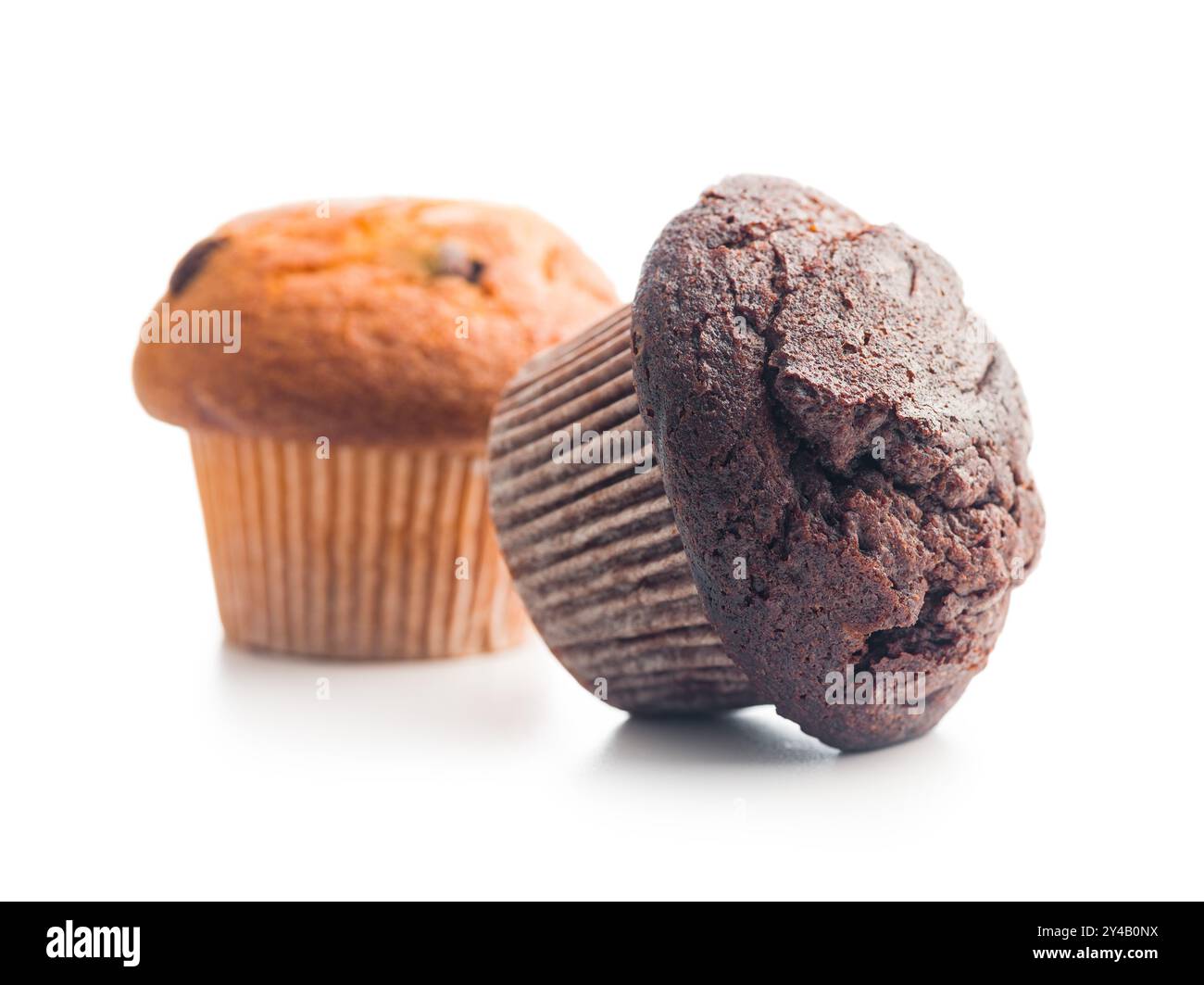 Sweet muffin cakes isolated on a white background Stock Photo - Alamy