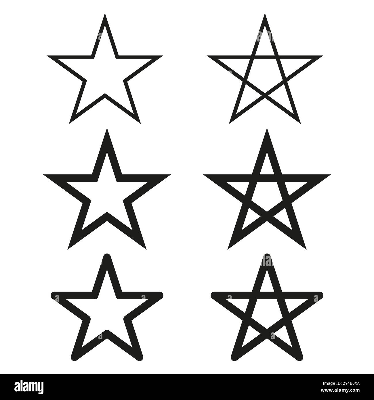 Star icons set. Black and white. Geometric star shapes. Vector illustration Stock Vector Image ...