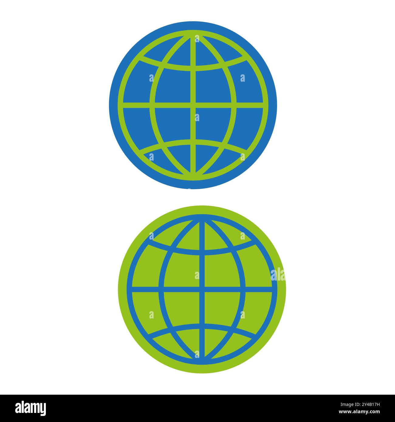 Globe icon. Blue and green symbol. Earth planet vector. Global ...