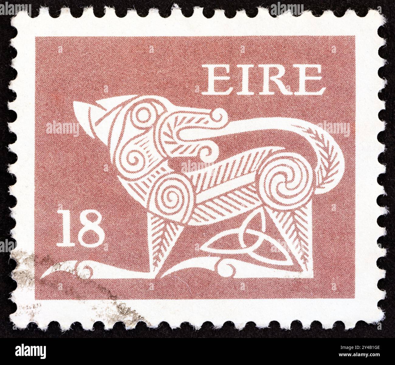 IRELAND - CIRCA 1981: A stamp printed in Ireland shows a dog from an ...