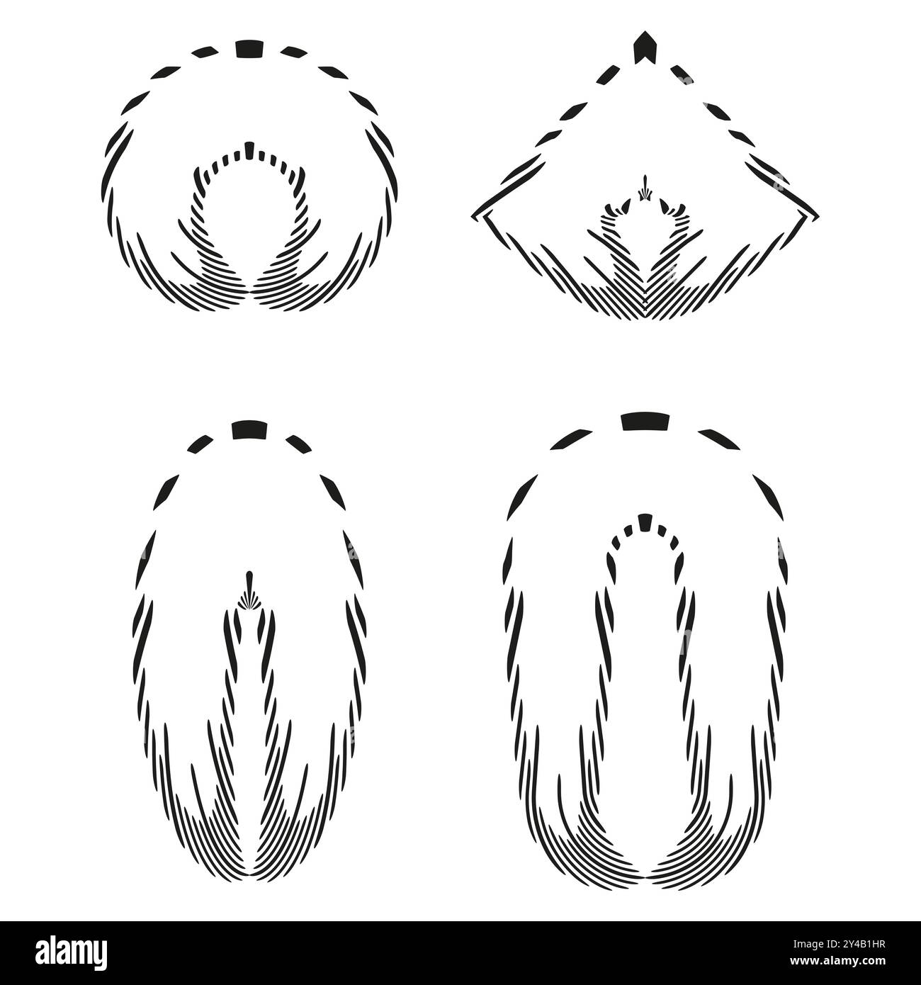 Elegant feather symbols hi-res stock photography and images - Alamy