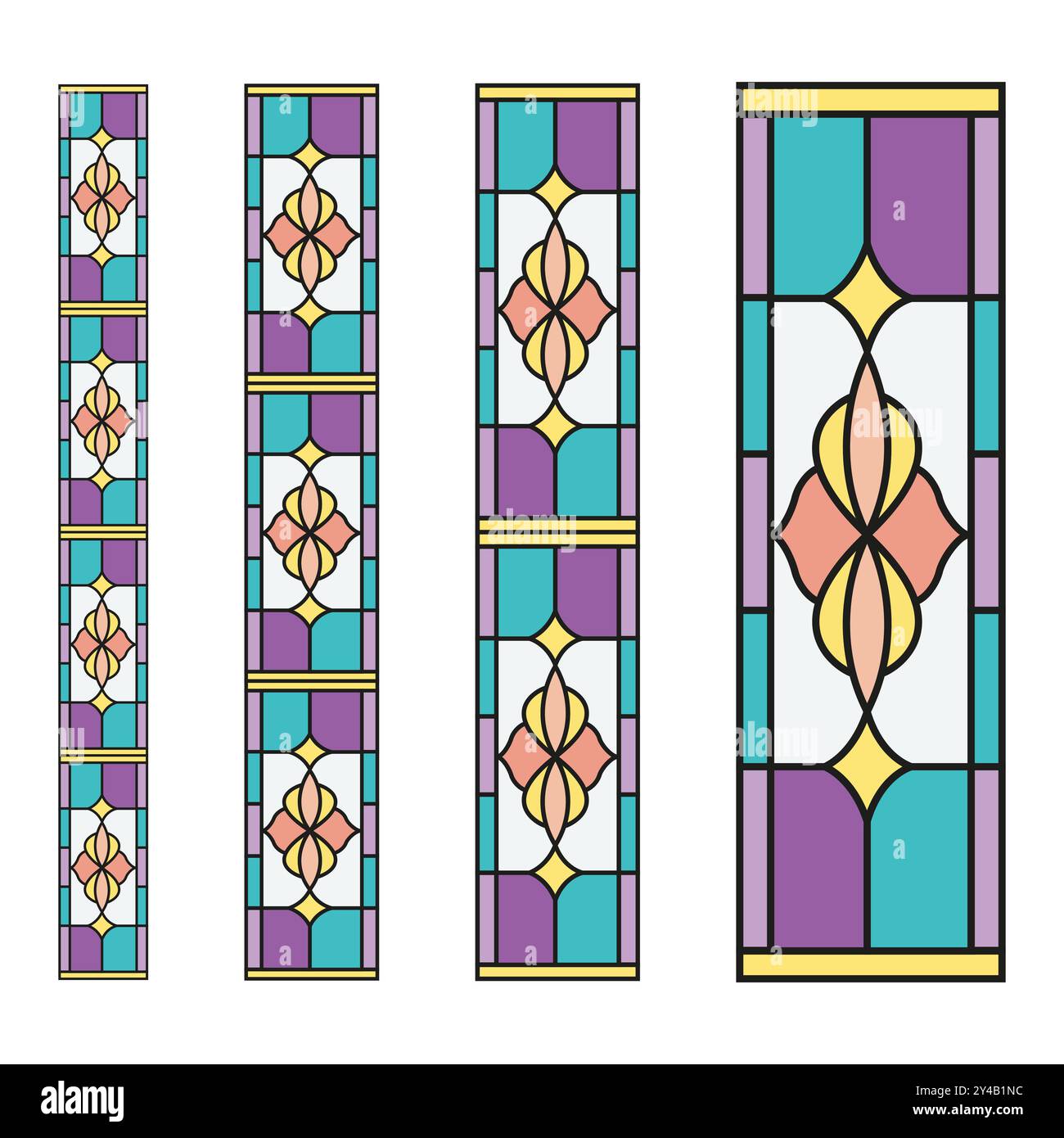Ornate glass panel Stock Vector Images - Alamy