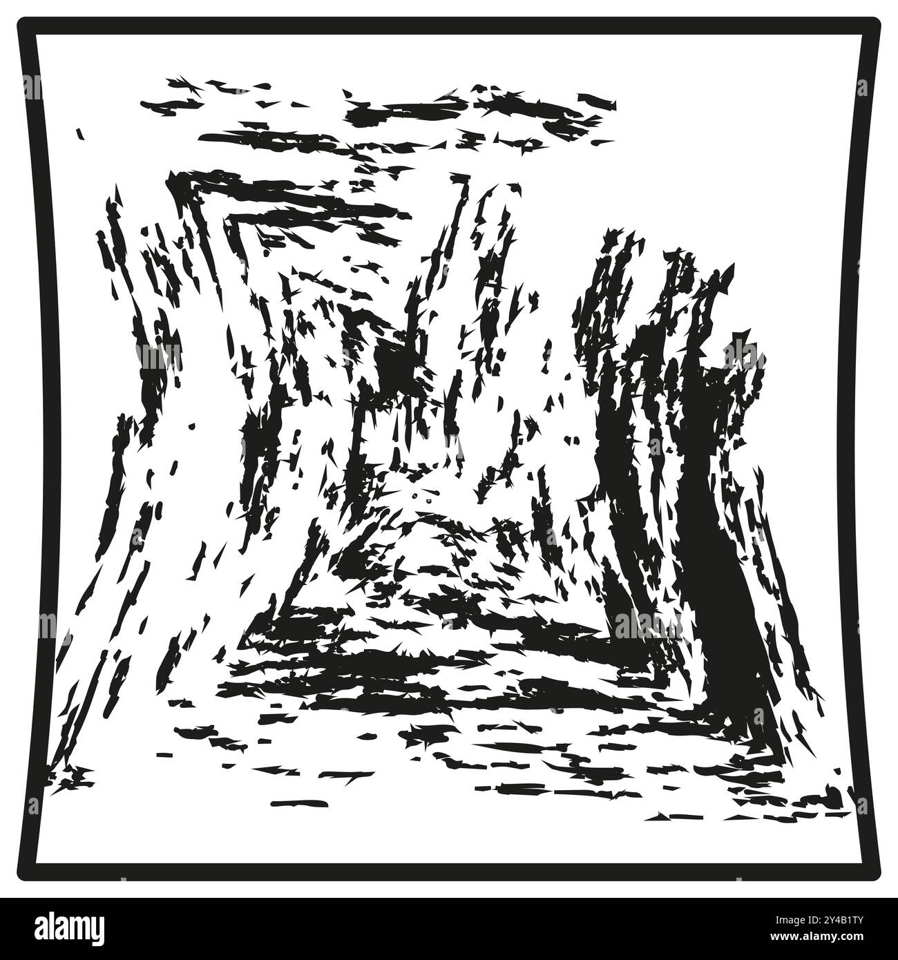 Distressed texture icon. Abstract black pattern. Grunge rough surface ...