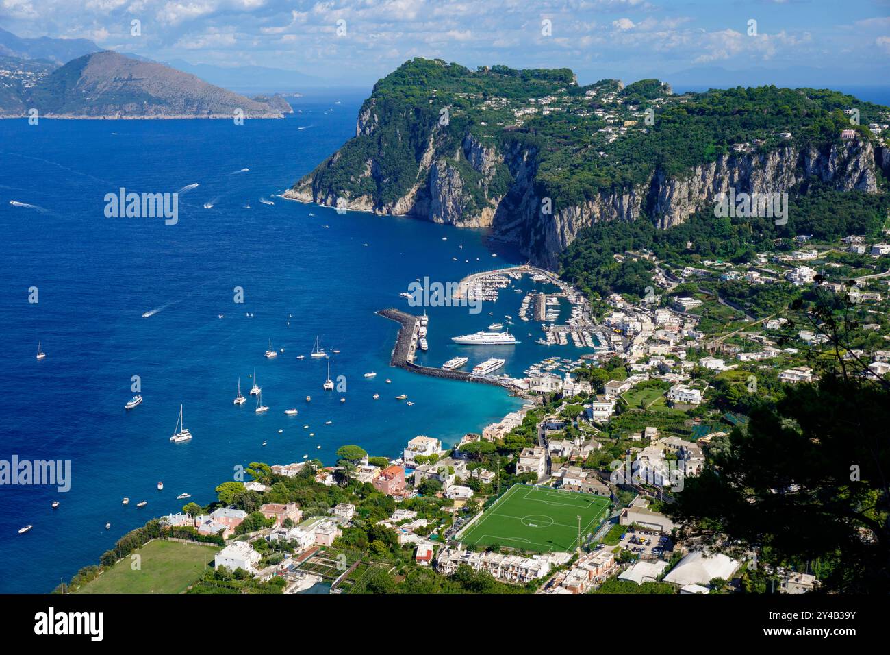 Aerial view capri italy showcasing hi-res stock photography and images ...