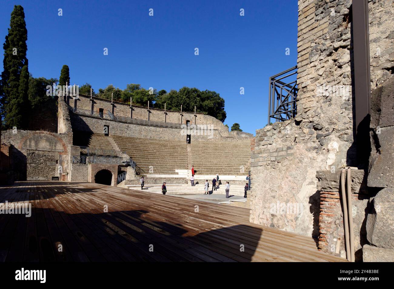 Roman amphitheater in the Archaeological Park of Pompeii, Italy, Europe ...