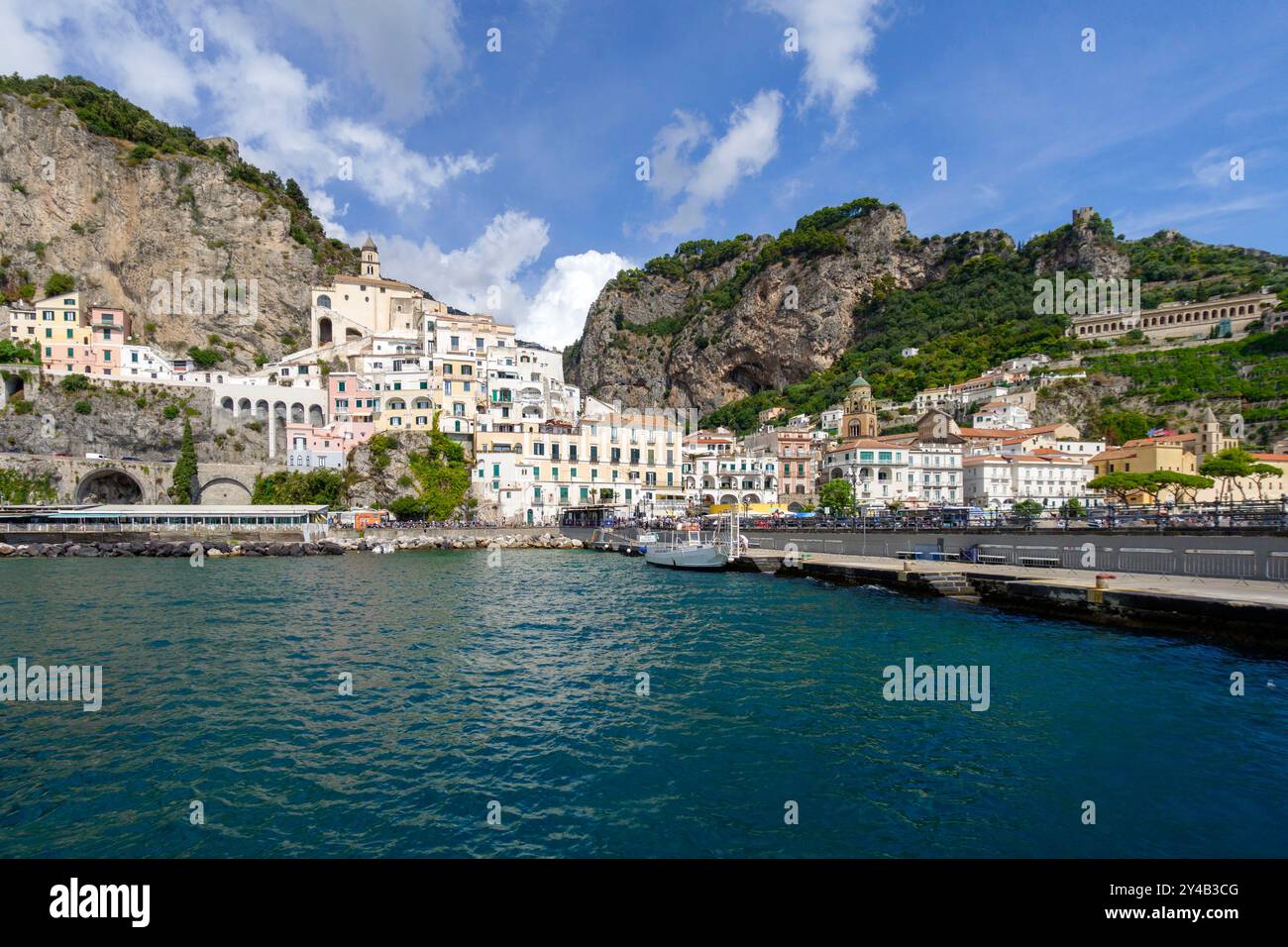 Amalfi in the province of Salerno, in the region of Campania, Italy, on the Gulf of Salerno ...