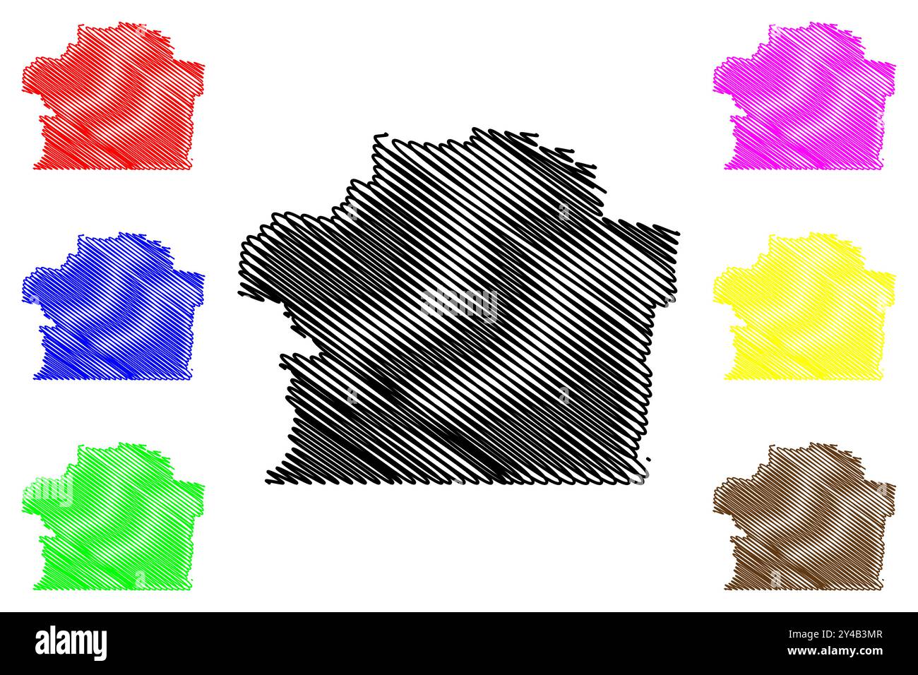 Shire of Paroo (Commonwealth of Australia, Queensland state) map vector ...