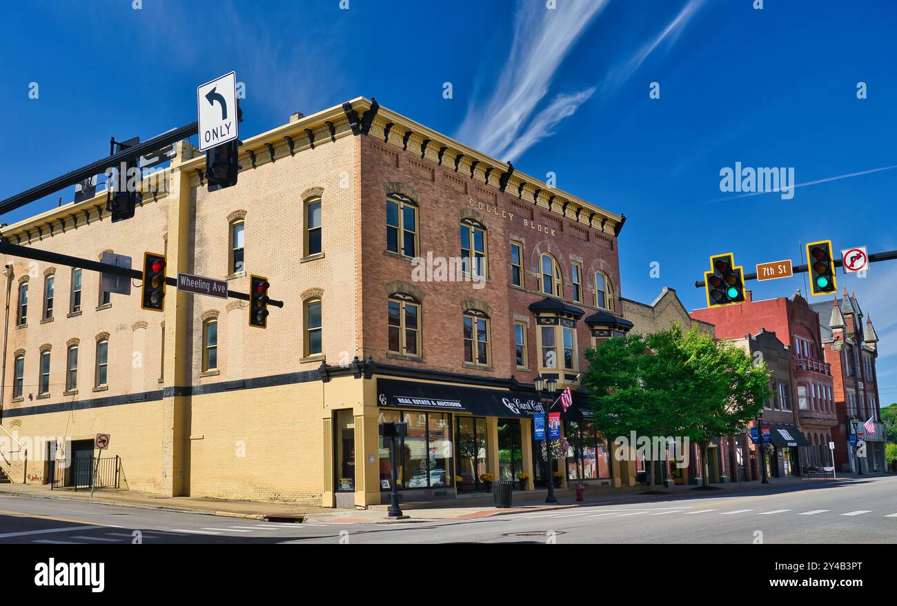 Colley Block building in downtown Cambridge Ohio. USA 2024 Stock Photo ...