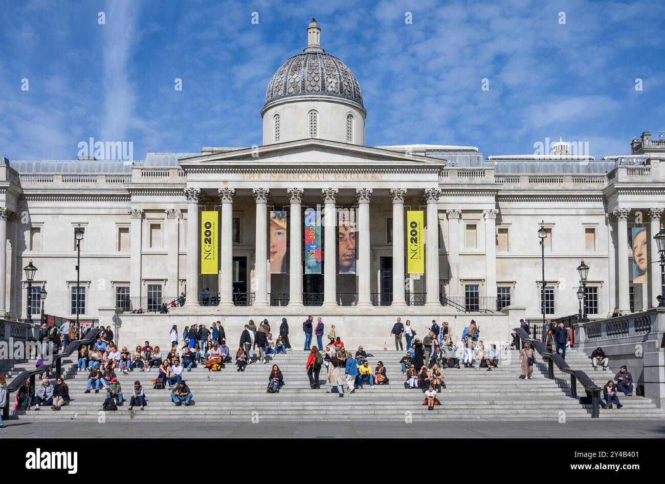 London, UK. National Gallery in Trafalgar Square Stock Photo - Alamy