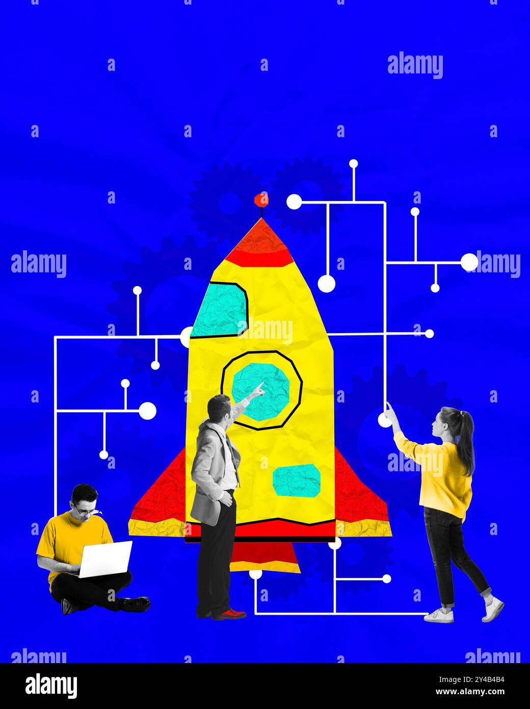 Business startup rocket highlighting goals hi-res stock photography and ...