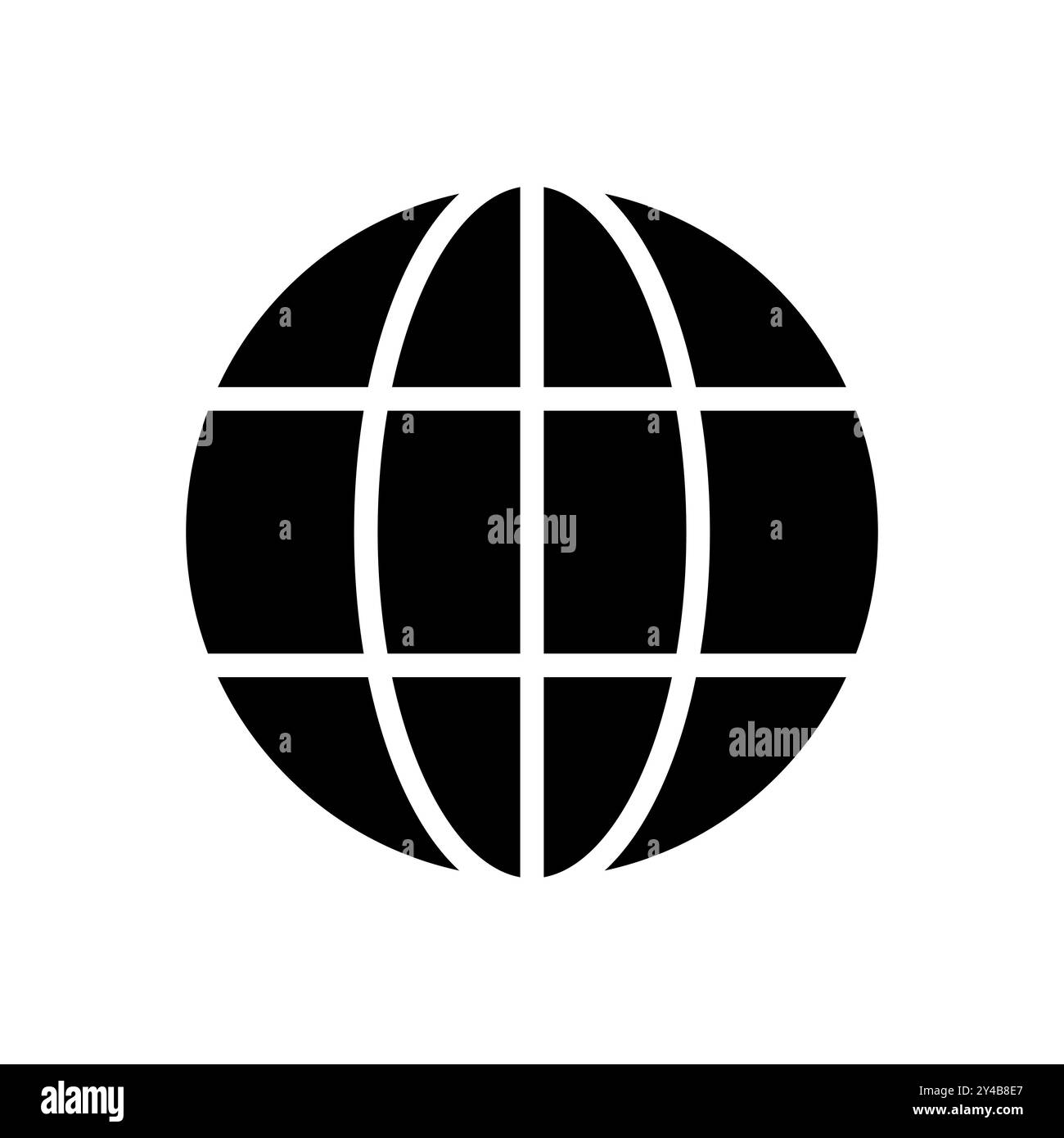 Globe icon symbol. Simple global graphic. Abstract world representation ...